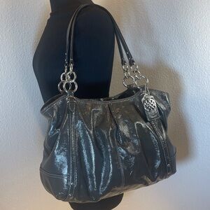 Coach | Bags | Coach Alexandra Patent Leather Shoulder Purse Satchel ...